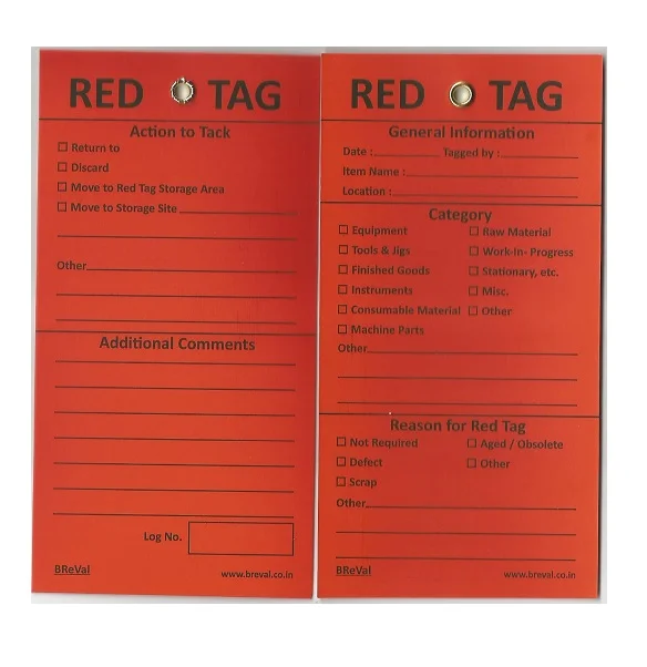 How 5S Red Tags Improve Workplace Efficiency - Breval Consulting Services